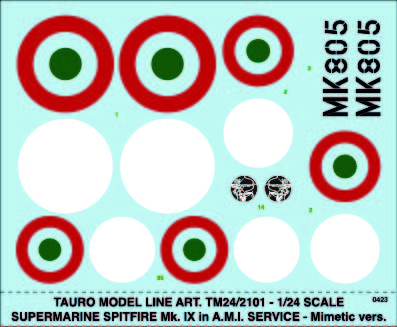 TAURO MODEL 24-2101 Supermarine Spitfire Mk. IX in Italian Service - Mimetic Version