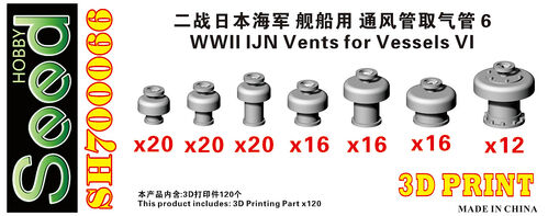 Seed Hobby SH700066 IJN WWII Vents VI - 3D Printed