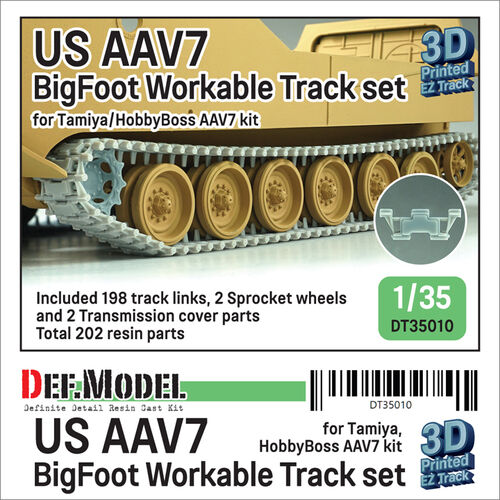 DEF Model DT35010 US AAV7 BigFoot Workable Track Set (For Tamiya/HobbyBoss Kit)