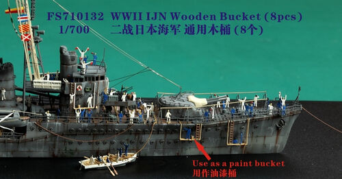 Five Star Model 710132 IJN WWII Wooden Bucket (8 pcs)