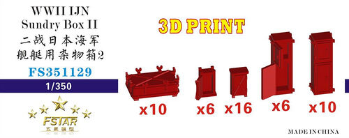 Five Star Model 351129 IJN WWII Sundry Box II 3D Printed