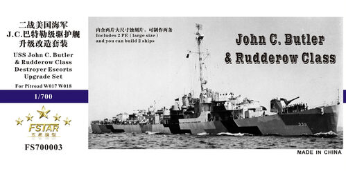 Five Star Model 700003 USS John C. Butler Class & Rudderow Class Escort Destroyers - Super Set (for Pitroad W017 & W018 Kits)