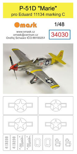 Omask 34030 P-51D Mustang 'Marie' (For Eduard 11134 Marking C)