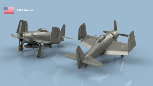 L'Arsenal 2.0 3D700492 Grumman F8F-2 Bearcat folded wings - 3D printing (5 pcs)
