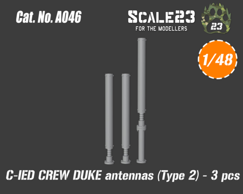 Scale23 48-A046 Anteny C-IED Crew Duke Jammer (v2 - 3 szt.)