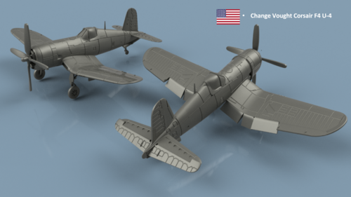 L'Arsenal 2.0 3D700307 Vought Corsair F4 U-4 unfolded wings - 3D printing (5 pcs)