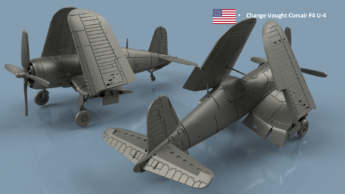 L'Arsenal 2.0 3D700308 Vought Corsair F4 U-4 folded wings - 3D printing (5 pcs)