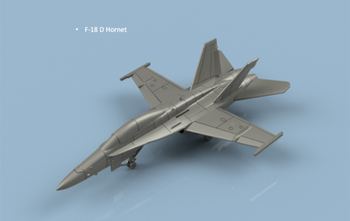 L'Arsenal 2.0 3D700245 McDonnell Douglas F-18 D Hornet unfolded wings - 3D printed (5 pcs)