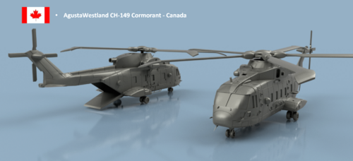 L'Arsenal 2.0 3D400248 AgustaWestland CH-149 Cormorant - 3D printed (2 helicopters)