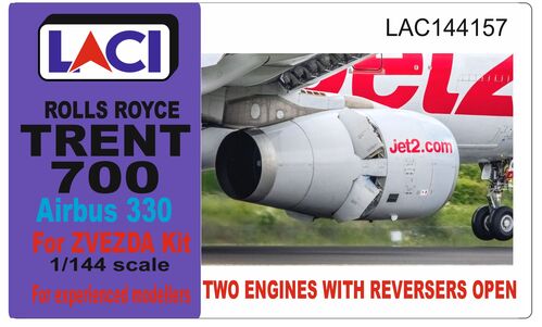 LACI 144157 Rolls Royce Trent 700 Airbus 330 - Two Engines With Reversers Open (For Zvezda Kit)
