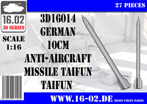 Custom scale 3D16014 German 10cm Anti-Aircraft Missle Taifun (27pcs)
