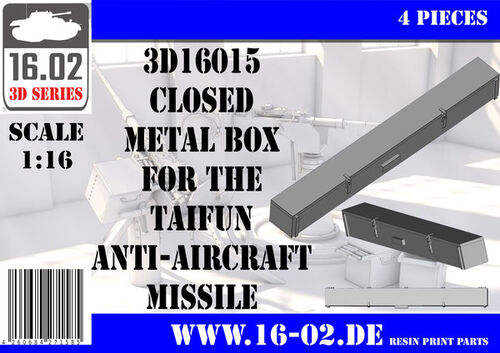 Custom scale 3D16015 Closed Metal Box For The Taifun Anti-Aircraft Missile (4pcs)
