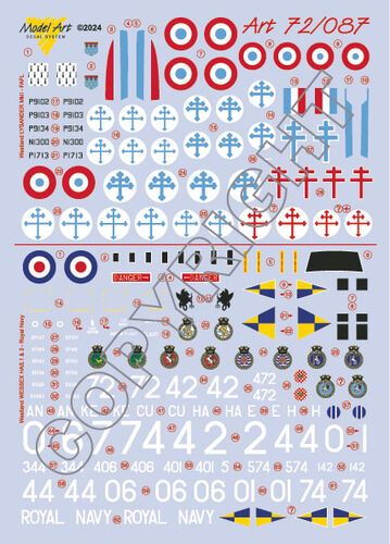Model Art 72087 Westland Wessex HAS.1/HAS.3 and Westland Lysander Mk.II Markings