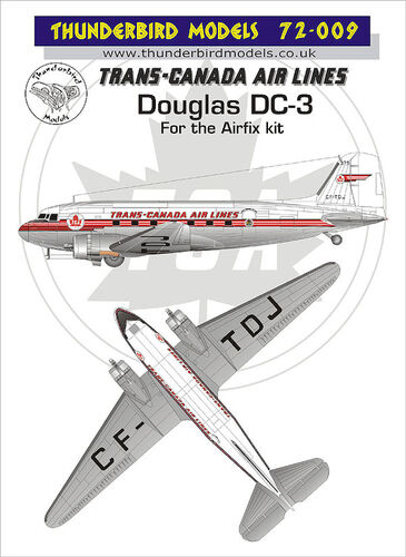 Thunderbird Models 72009 Douglas DC-3 - TCA/Trans-Canada Airlines (for Airfix kits)