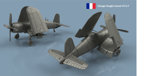 L'Arsenal 2.0 3D350300 Vought Corsair F4 U-7 folded wings - 3D printing (5 pcs)