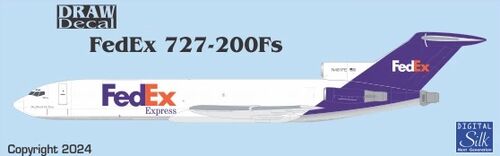 Draw Decal 10-727-20A Boeing 727-200F - Federal Express