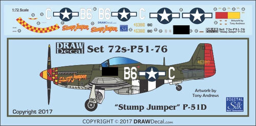 Draw Decal 72-P51-76 North American P-51 D - "Stump Jumper"