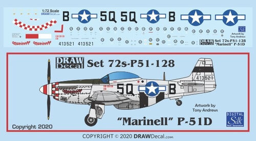 Draw Decal 72-P51-128 North American P-51 D - "Marinell"