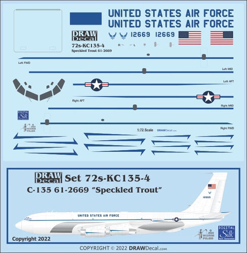 Draw Decal 72-KC135-04 Boeing C-135 C - "Speckled Trout" (61-2669