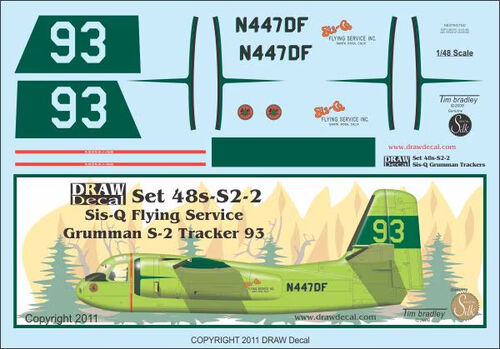 Draw Decal 48-S2-02 Grumman S-2 Tracker - Sis-Q Fire Bombers