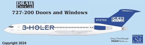 Draw Decal 72-727-08 Boeing 727-200 - Doors and Windows