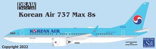Draw Decal 72-737-197 Boeing 737 Max8 - Korean Air