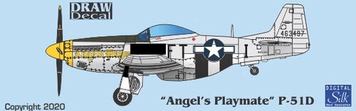 Draw Decal 48-P51-144 North American P-51 D - "Angels's Playmate"