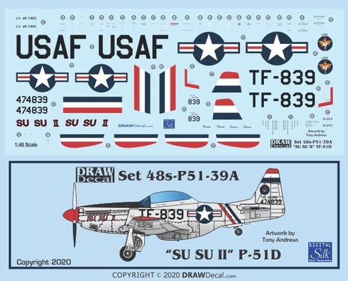 Draw Decal 48-P51-39A North American P-51 D - "Su Su II"