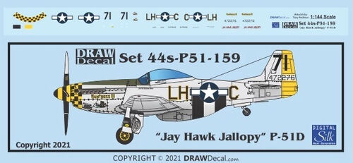 Draw Decal 44-P51-159 North American P-51 D - "Jay Hawk Jallopy / Huntress III"