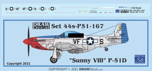 Draw Decal 44-P51-167 North American P-51 D - "Sunny VIII"