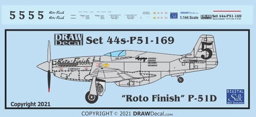 Draw Decal 44-P51-169 North American P-51 D - "Roto Finish"