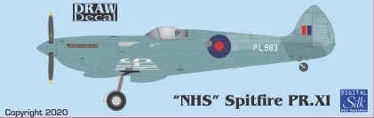 Draw Decal 44-SPITFIRE-04 Supermarine Spitfire PR.XI - "National Health Service" (PL983)