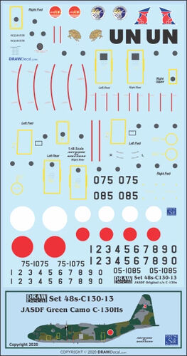 Draw Decal 48-C130-13 Lockheed C-130 H Hercules - JASDF Camo Scheme