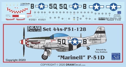Draw Decal 44-P51-128 North American P-51 D - "Marinell"