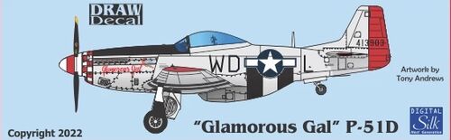 Draw Decal 44-P51-11A North American P-51 D - "Glamorous Gal" (1999 Version)