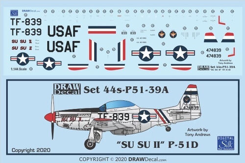 Draw Decal 44-P51-39A North American P-51 D - "Su Su II"