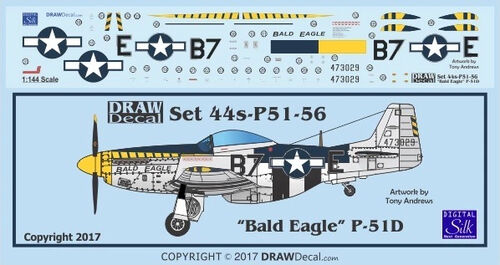 Draw Decal 44-P51-56 North American P-51 D - "Bald Eagle" Gathering of Mustangs and Legends
