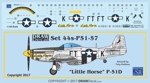 Draw Decal 44-P51-57 North American P-51 D - "Little Horse" Gathering of Mustangs and Legends