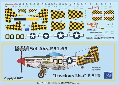 Draw Decal 44-P51-63 North American P-51 D - "Luscious Lisa" Gathering of Mustangs and Legends