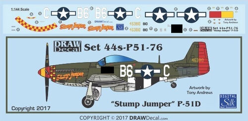 Draw Decal 44-P51-76 North American P-51 D - "Stump Jumper"