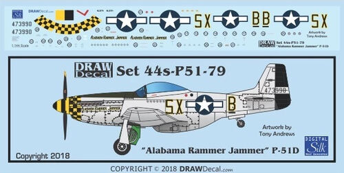 Draw Decal 44-P51-79 North American P-51 D - "Alabama Rammer Jammer"