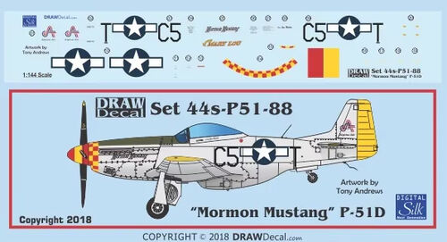 Draw Decal 44-P51-88 North American P-51 D - "Mormon Mustang" Gathering of Mustangs Legends 1999