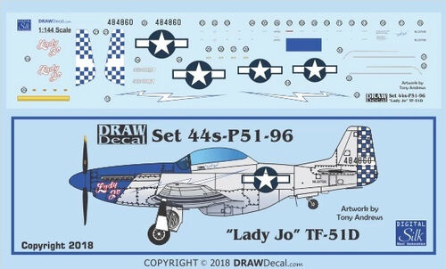 Draw Decal 44-P51-96 North American P-51 D - "Lady Jo" Gathering of Mustangs and Legends