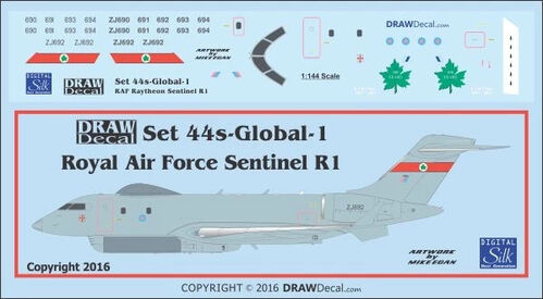 Draw Decal 44-GLOBAL-01 Raytheon Sentinel R1 - Royal Air Force Decals