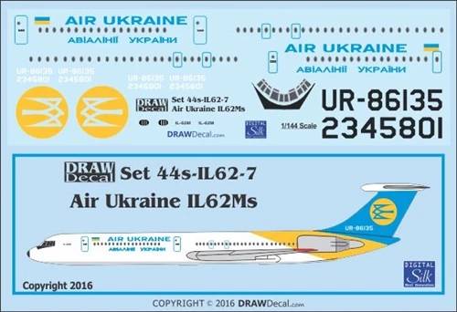 Draw Decal 44-IL62-07 IL-62 M - Air Ukraine