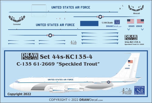 Draw Decal 44-KC135-04 Boeing C-135 C - "Speckled Trout" (61-2669)