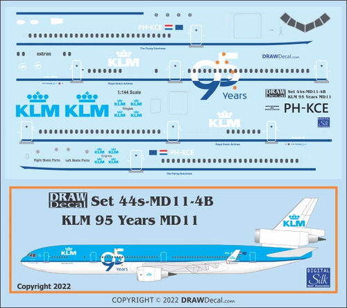 Draw Decal 44-MD11-04B McDonnell Douglas MD-11 - KLM 95 Years