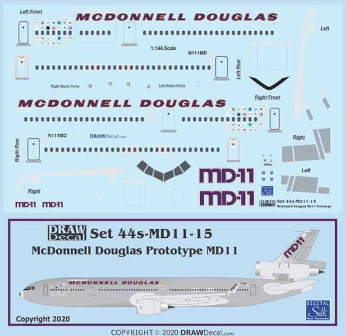 Draw Decal 44-MD11-15 McDonnell Douglas MD-11 - Prototype