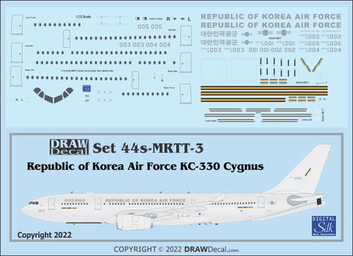 Draw Decal 44-MRTT-03 Airbus A330 MRTT (KC-330 Cygnus) - Republic of Korea Air Force