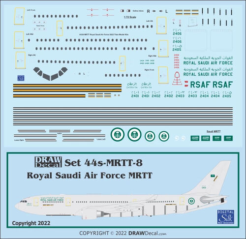 Draw Decal 44-MRTT-08 Airbus A330 MRTT - Royal Saudi Air Force